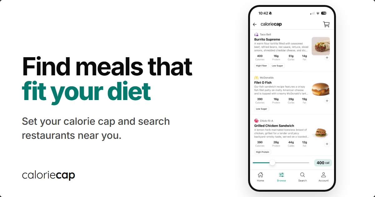 CalorieCap - Find Restaurant Meals That Fit Your Nutrition Goals